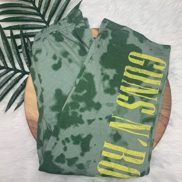 Guns N Roses | Pants & Jumpsuits | Nwt Green Tie Dye Guns N Roses ...